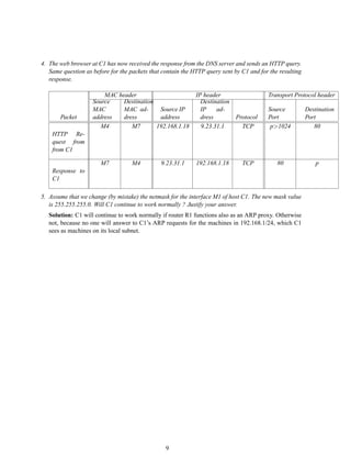 Exercises TCP/IP Networking With Solutions | PDF