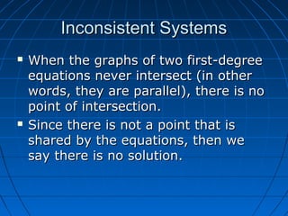 Solutions of linear systems (2.1 old) | PPT