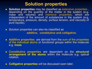 Solutions of nonelectrolytes-Physical Pharmacy | PPTX