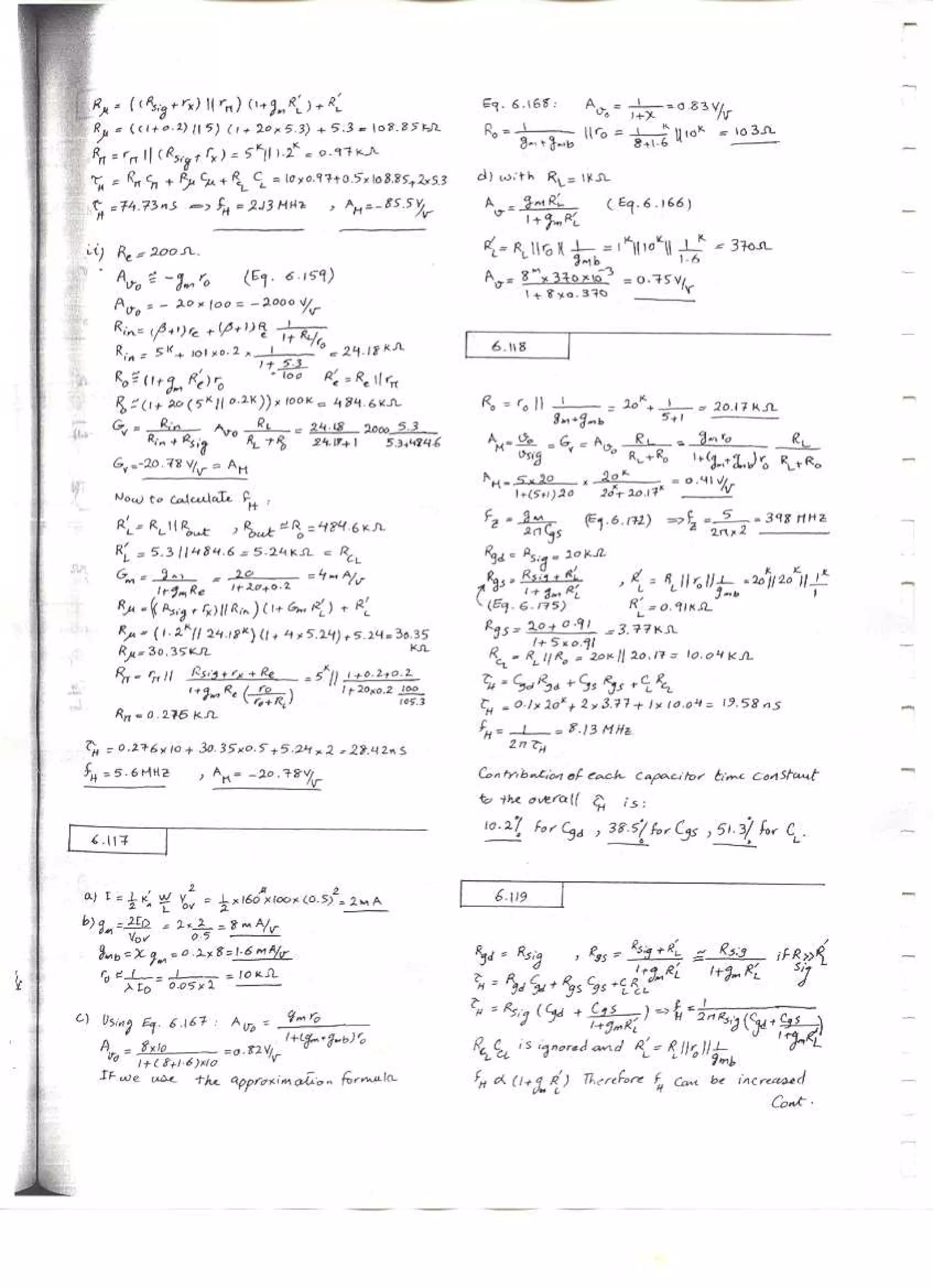 Solutions of sedra and smith | PDF