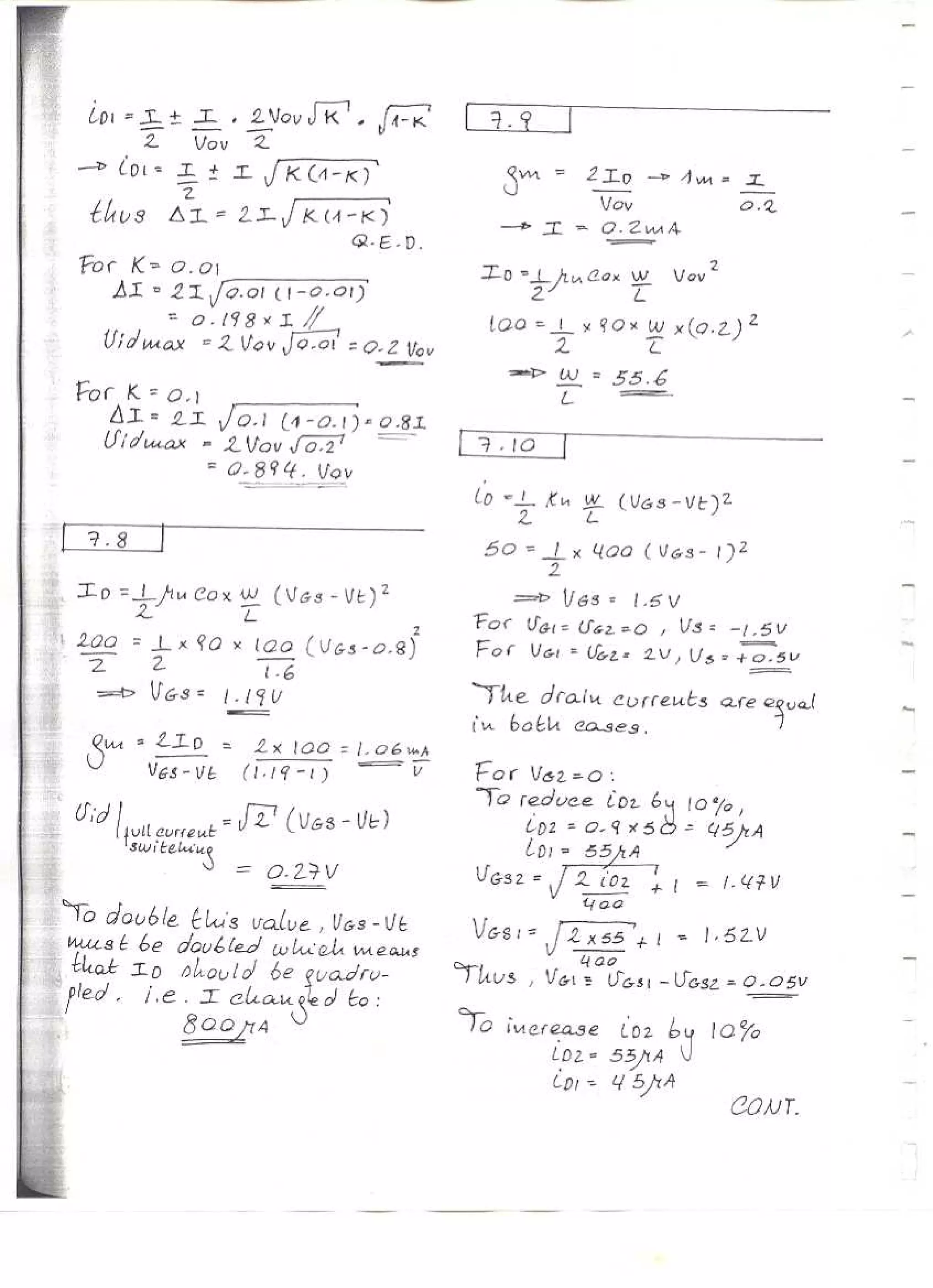 Solutions of sedra and smith | PDF