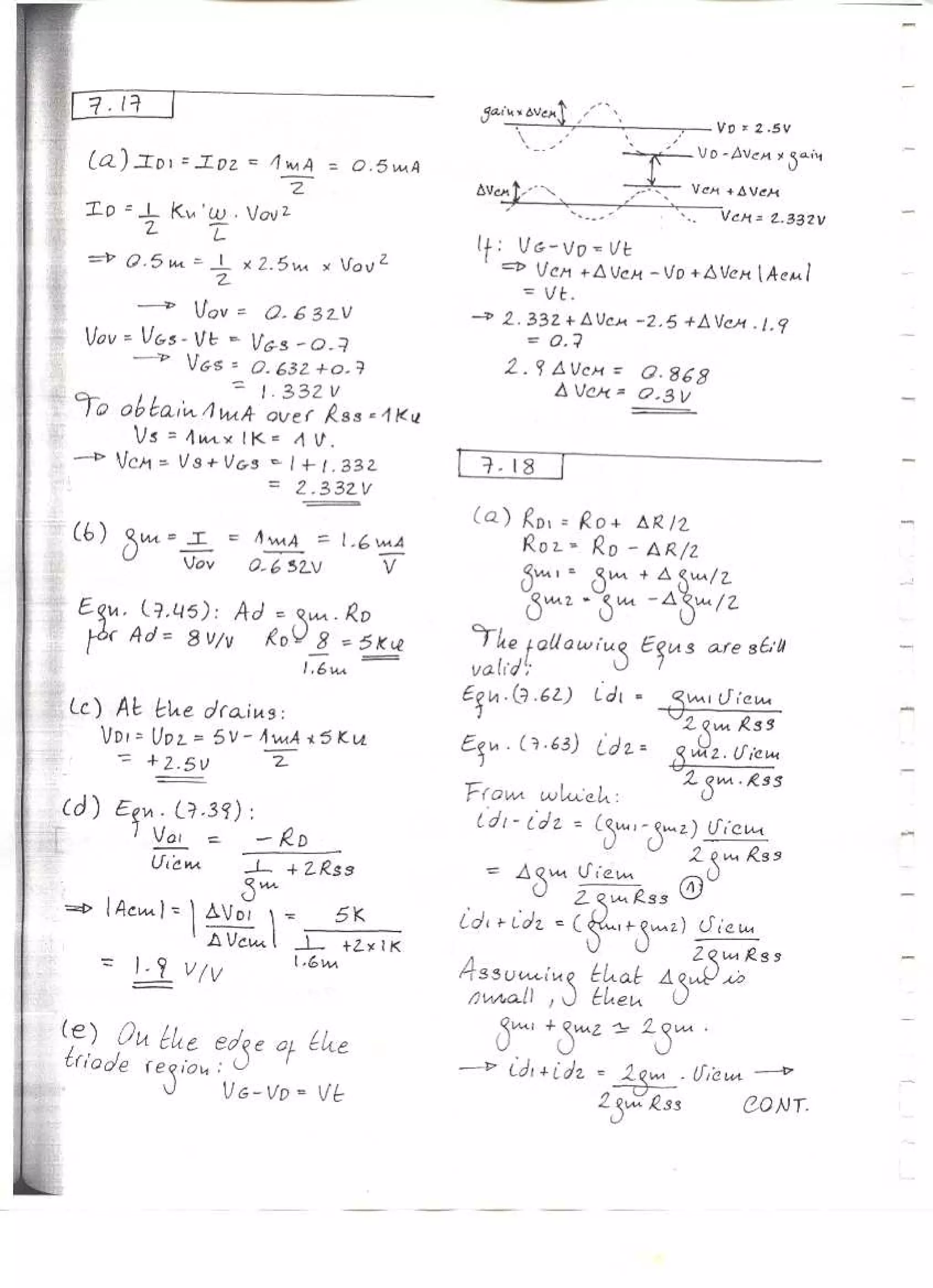 Solutions of sedra and smith | PDF