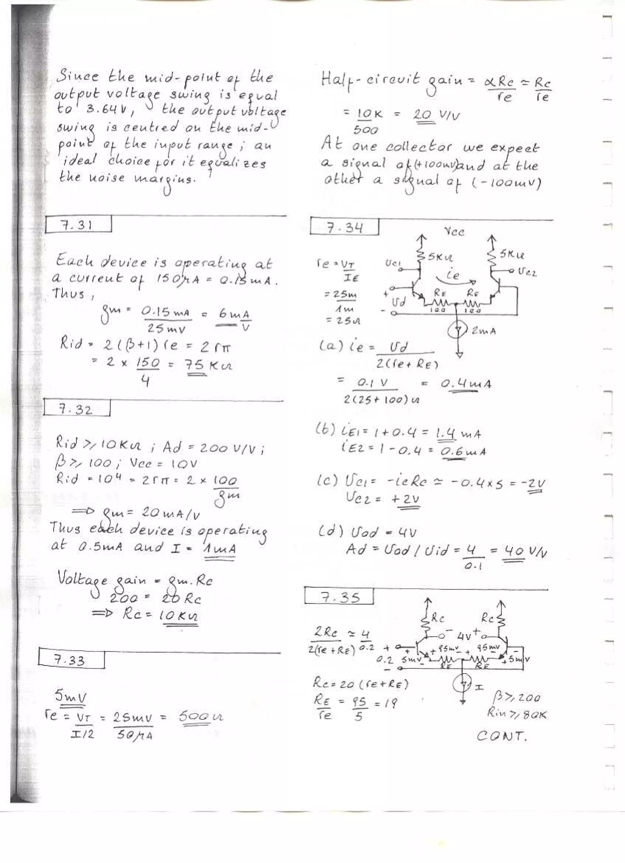 Solutions of sedra and smith | PDF