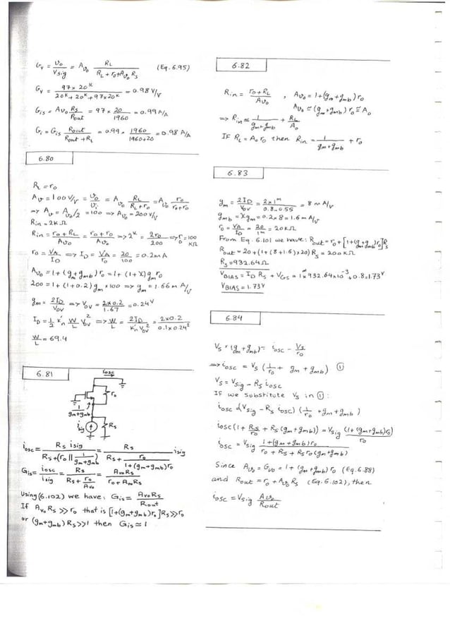 Solutions of sedra and smith | PDF