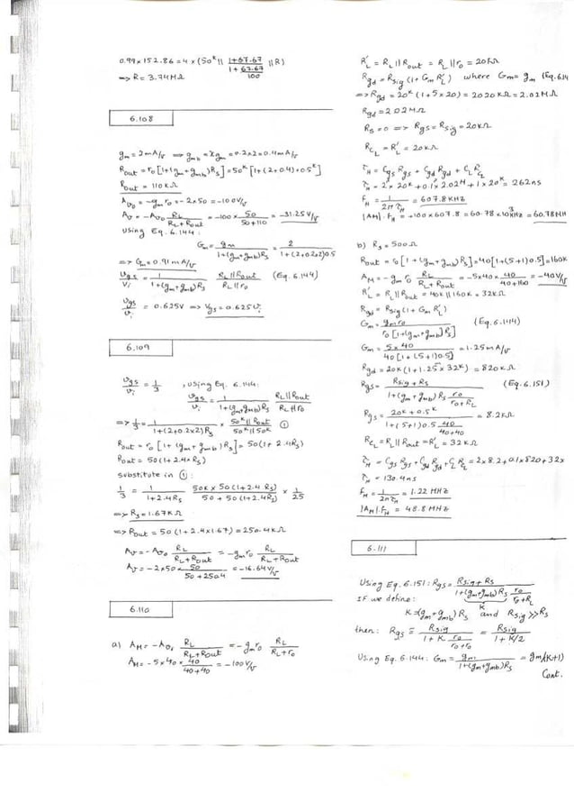 Solutions of sedra and smith | PDF