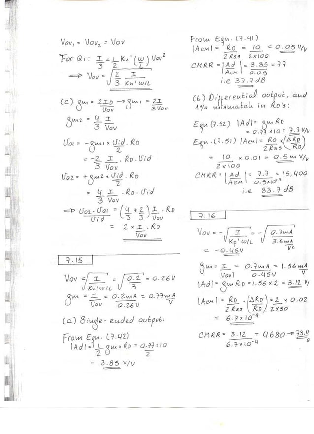 Solutions of sedra and smith | PDF