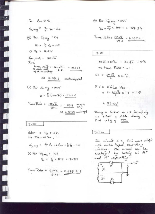 Solutions of sedra and smith | PDF