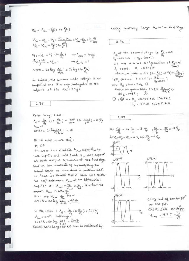 Solutions of sedra and smith | PDF