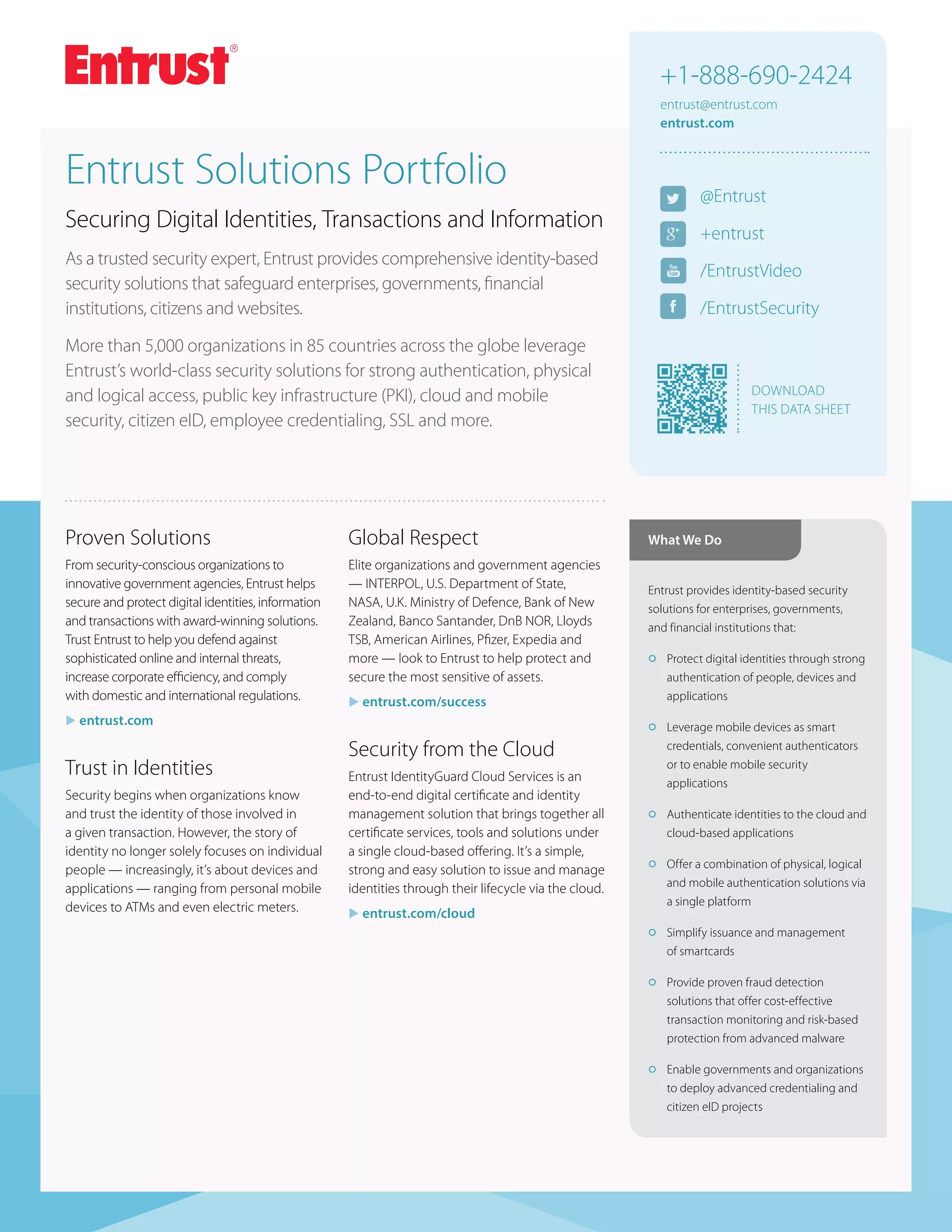 Entrust Solutions Portfolio | PDF