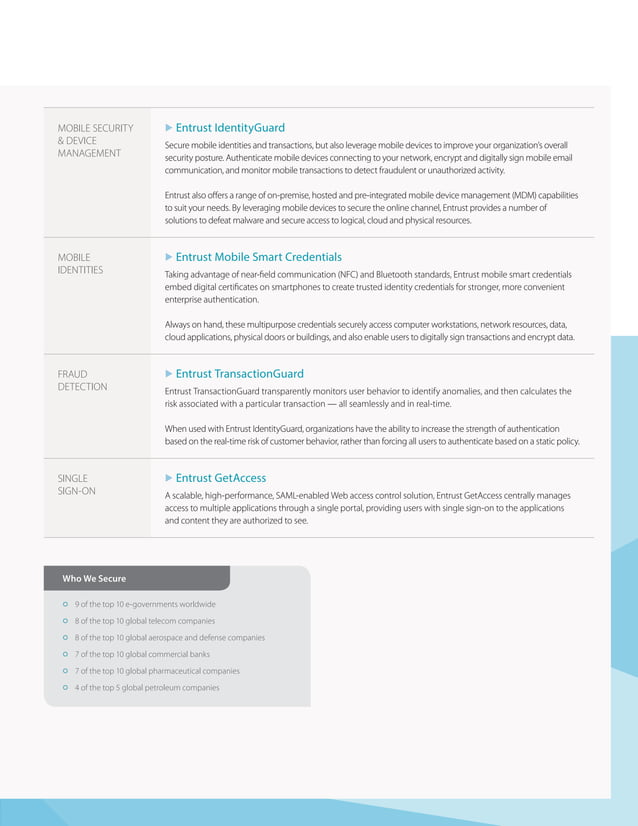 Entrust Solutions Portfolio | PDF