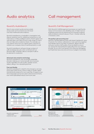 Red Box Recorders Solutions Overview | Voyager Networks | PDF