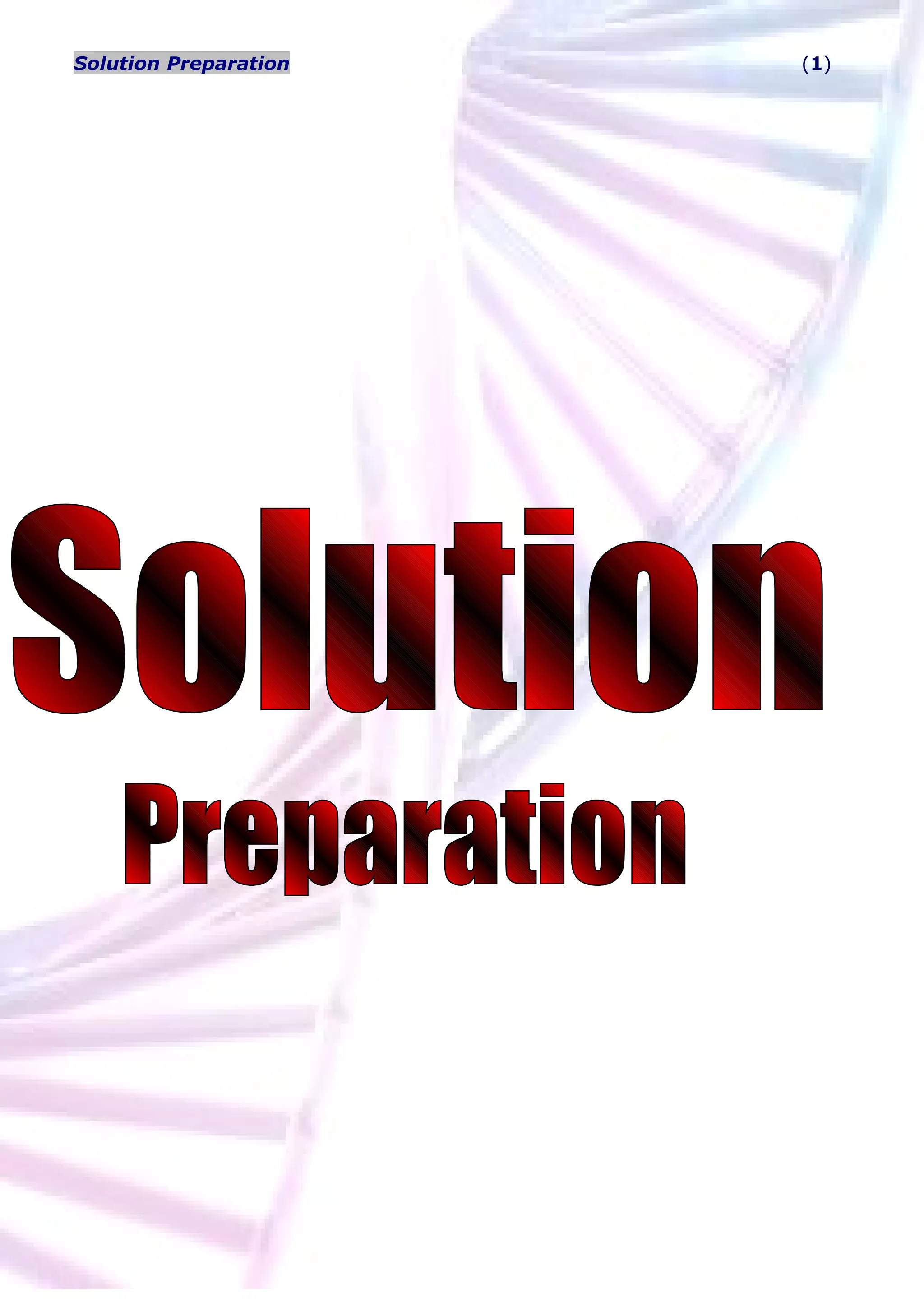 Solutions preparation | DOC