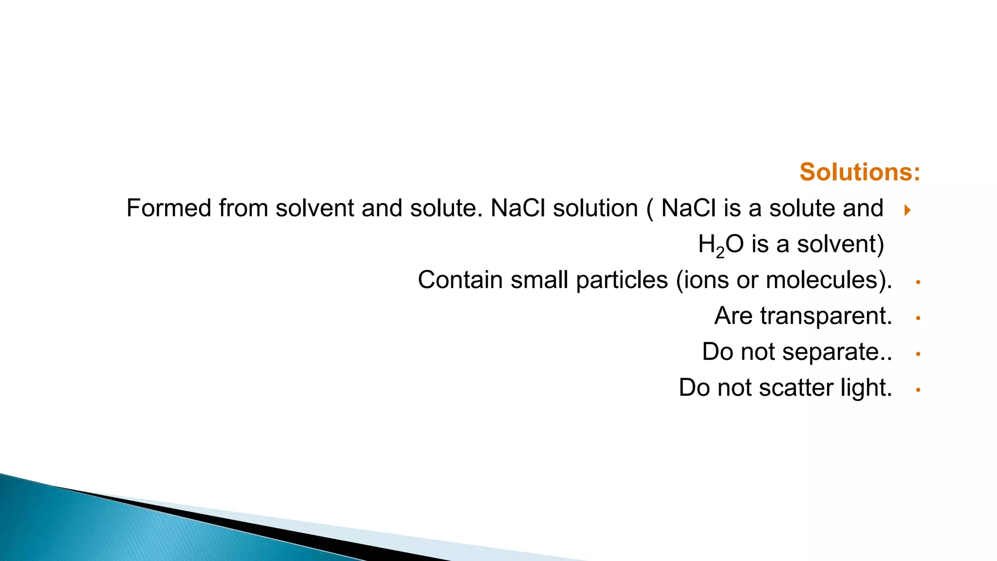 Solutions, suspensions, and colloids | PPTX