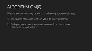 Solutions to byzantine agreement problem | PPTX