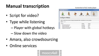 Solutions to create audio transcripts | PPT