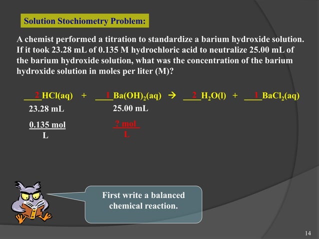 Solution stoichiometry.pptx | Chemistry | Science