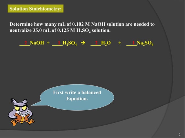 Solution stoichiometry.pptx | Chemistry | Science