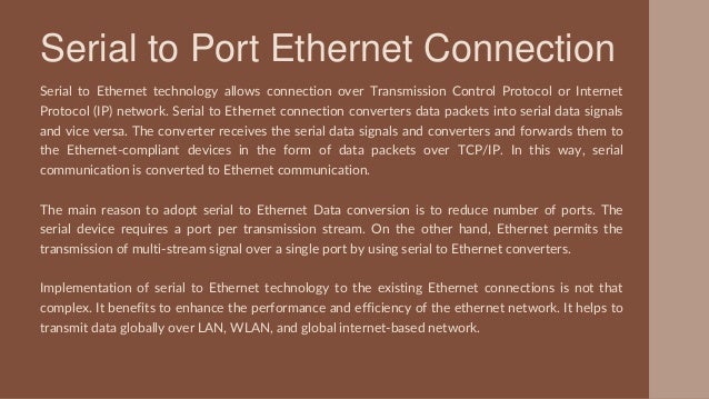 Solutions To Maintain Redundancy In Serial To Ethernet Connection Pptx