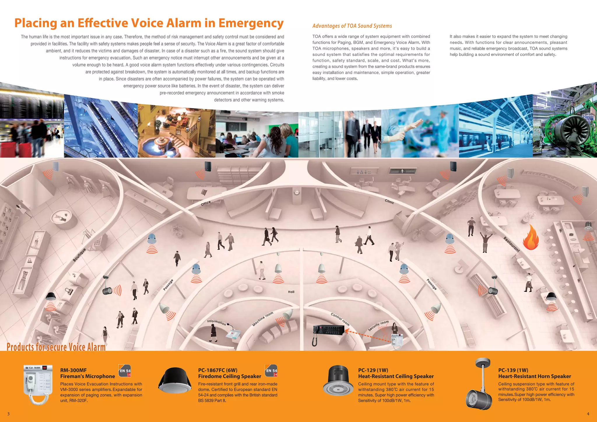 Solutions for Confort & Safety - voice alarm | PDF
