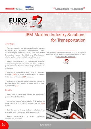 Maximo Asset Management Industry Solutions. | PDF