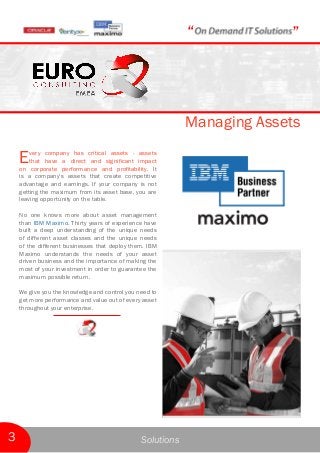 Maximo Asset Management Industry Solutions. | PDF