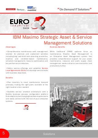 Maximo Asset Management Industry Solutions. | PDF