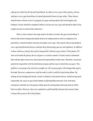 Solution to gun control | PDF