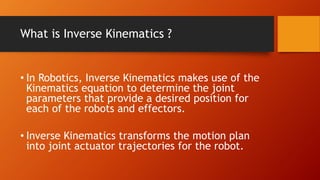 Solution to Inverse Kinematics | PDF