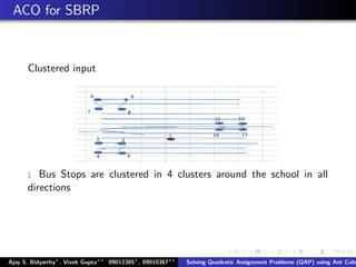 Solving Quadratic Assignment Problems (QAP) using Ant Colony System | PDF