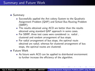 Solving Quadratic Assignment Problems (QAP) using Ant Colony System | PDF | Beekeeping | Hobbies ...