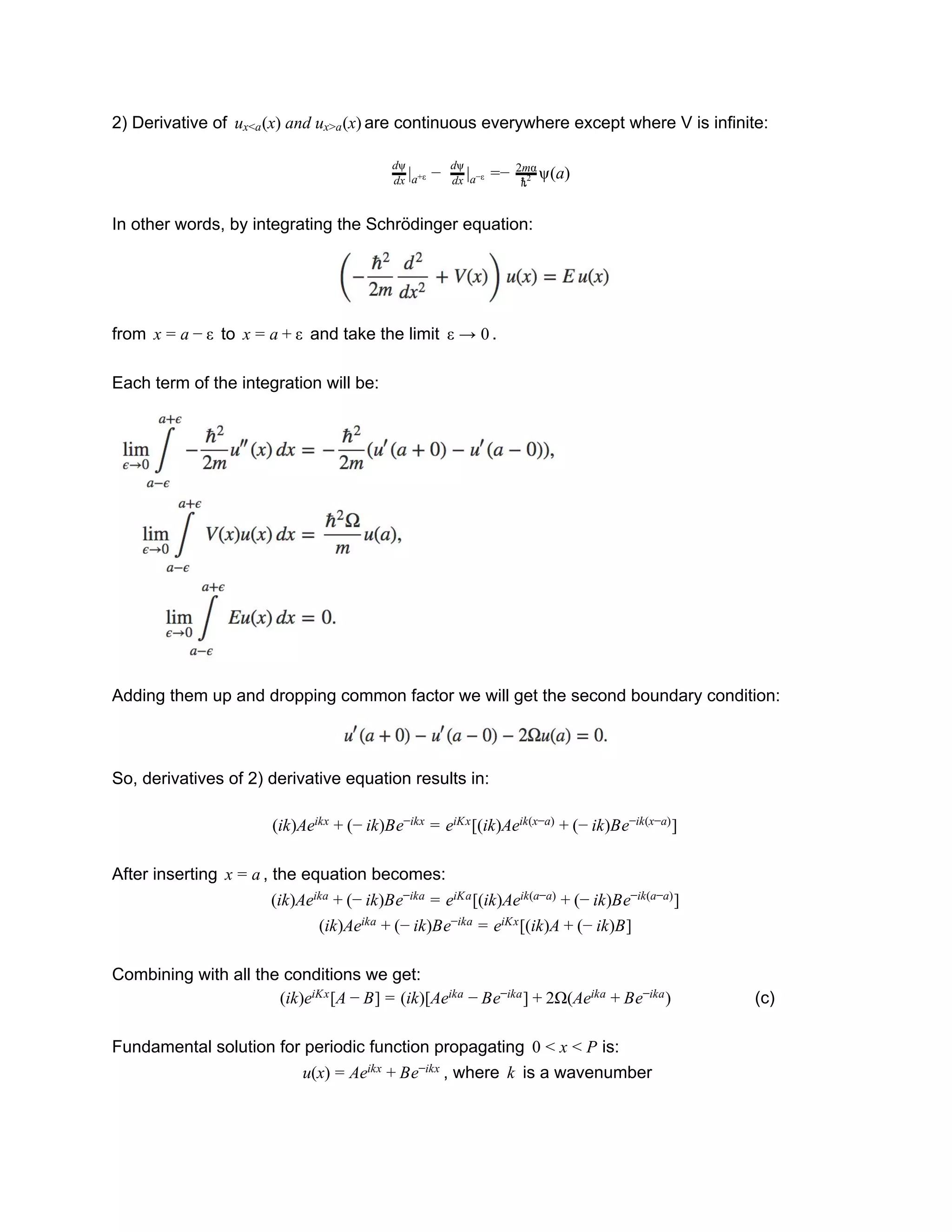 Solution To Schrodinger Equation With Dirac Comb Potential Pdf