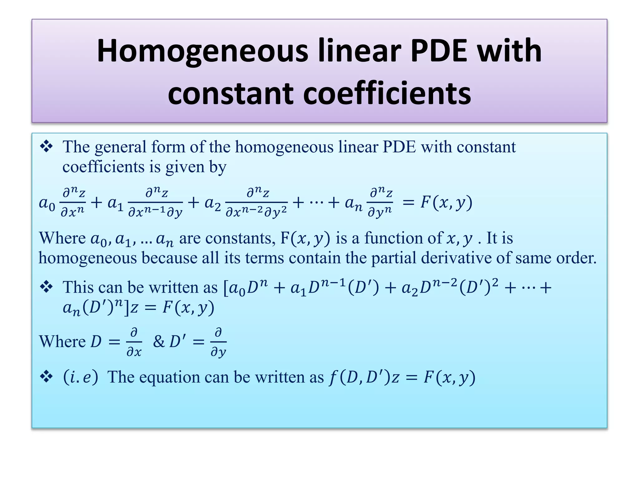 Solution To Second Order Pde Pptx Physics Science