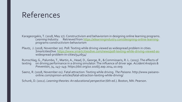 Solution to texting and driving | PPTX