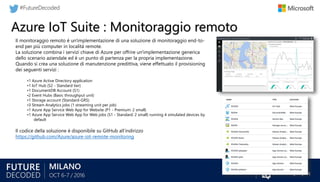 Soluzioni IoT con le tecnologie Microsoft | PPT