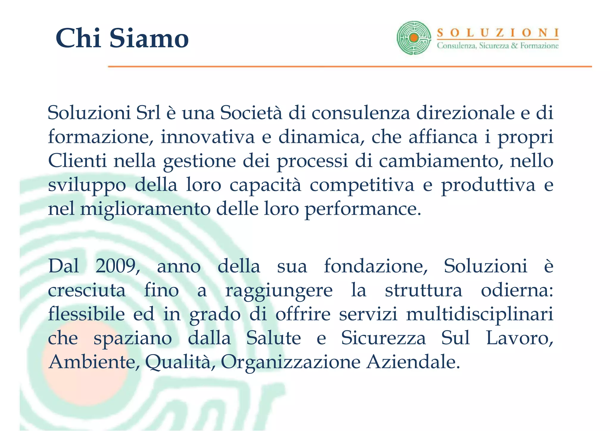 Soluzioni srl company profile rev 0 | PPT