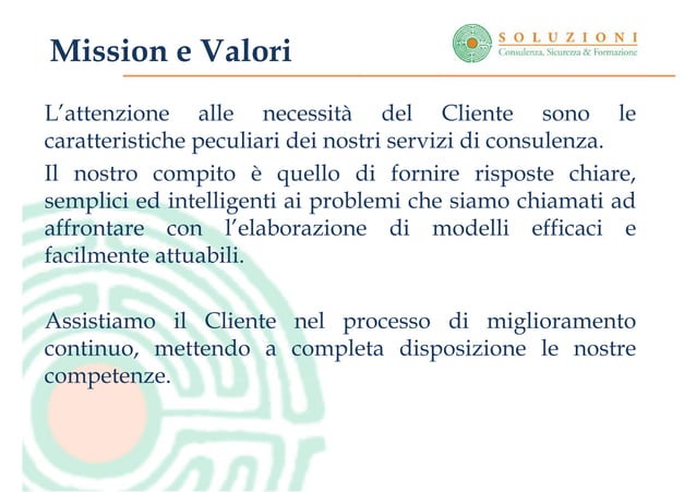 Soluzioni srl company profile rev 0 | PPT