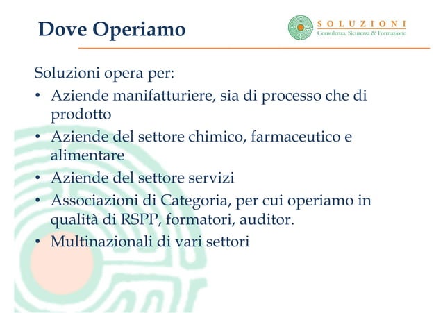 Soluzioni srl company profile rev 0 | PPT
