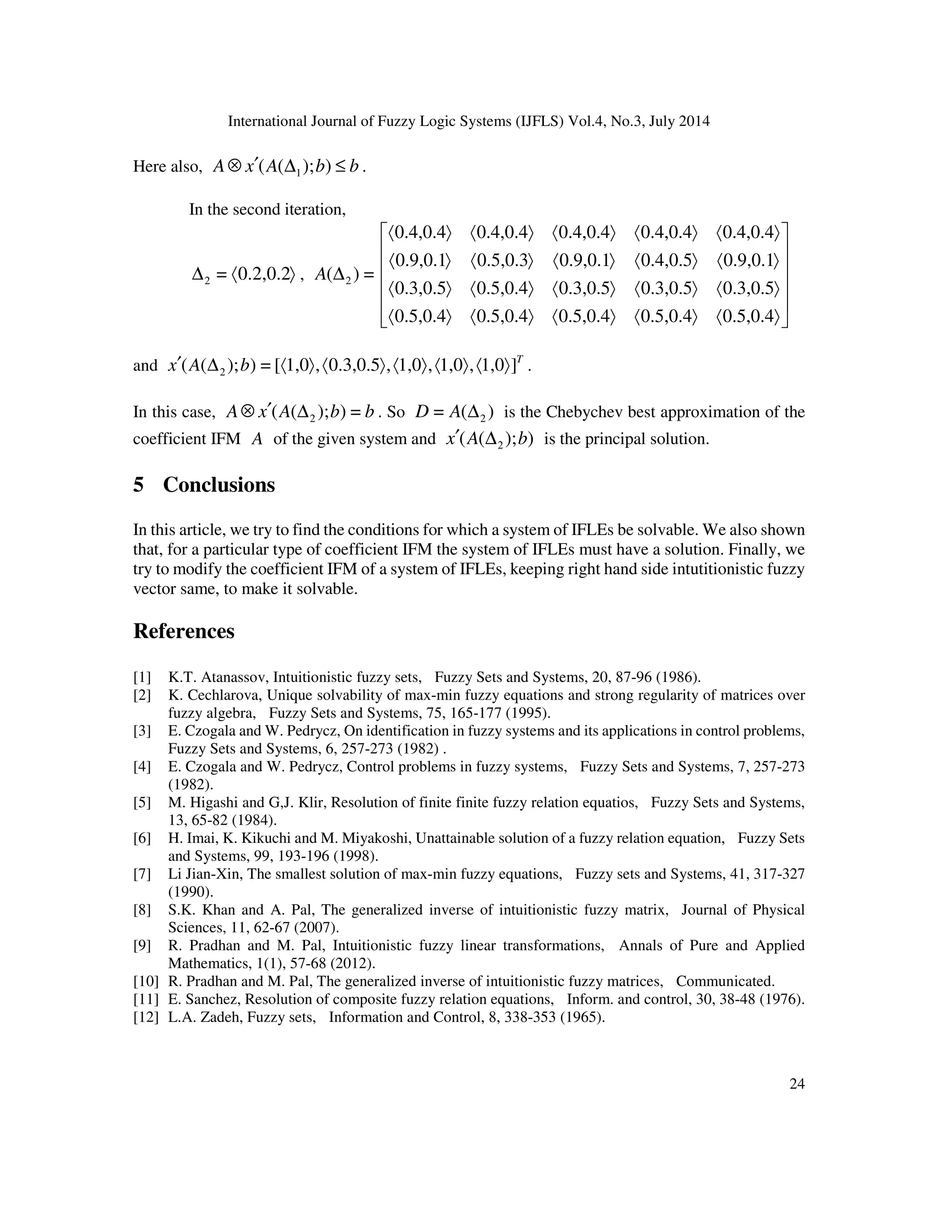Solvability Of System Of Intuitionistic Fuzzy Linear Equations Pdf