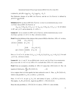 Solvability of system of intuitionistic fuzzy linear equations | PDF