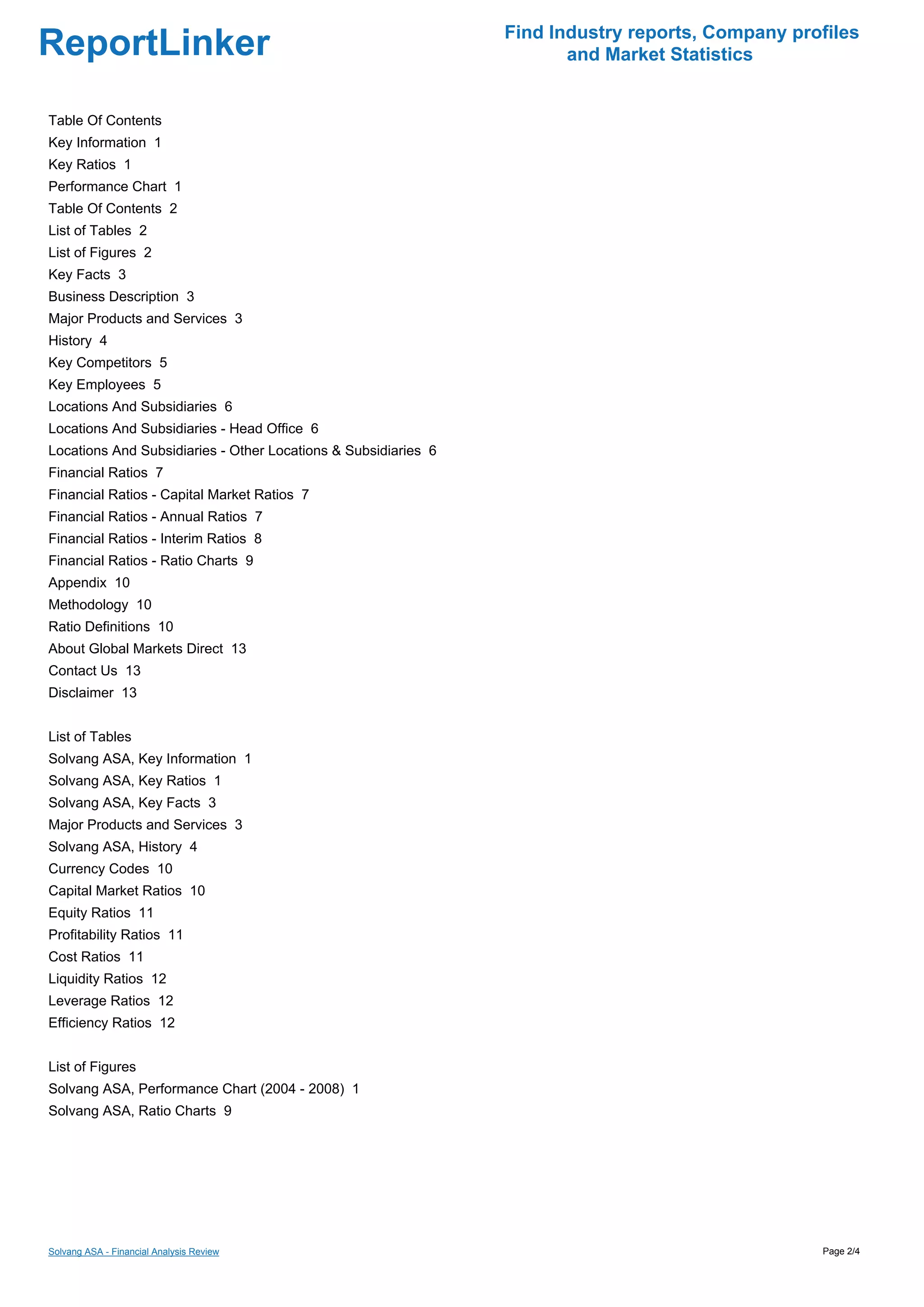Solvang ASA - Financial Analysis Review | PDF