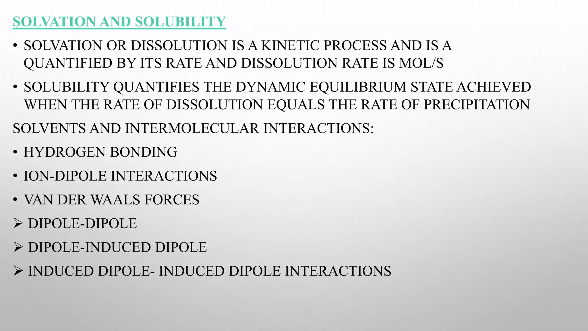 Solvation and association (Solubility of drug Part -3) | PPTX
