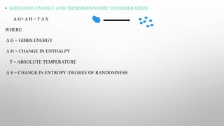Solvation and association (Solubility of drug Part -3) | PPTX