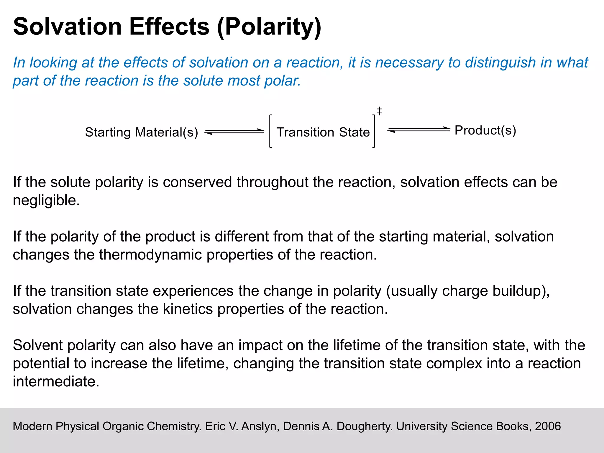 Solvation effects on reactions | PPTX
