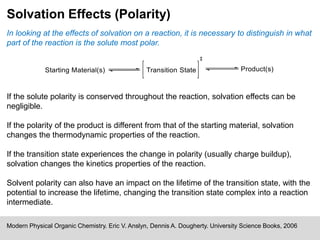 Solvation effects on reactions | PPTX