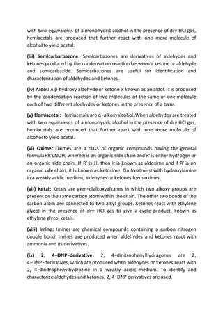 Solved aldehydes and ketones | DOCX | Chemistry | Science