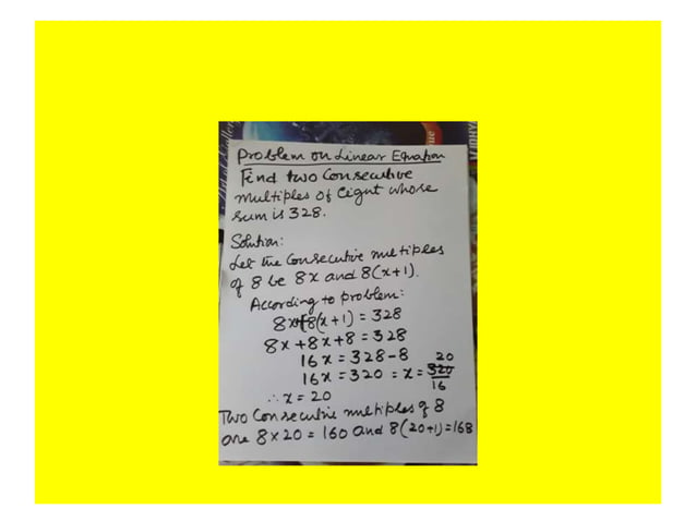 Solved algebra problems | PPT