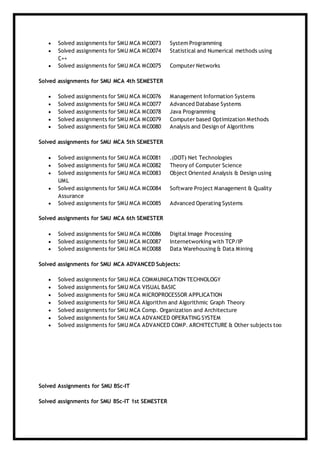 Solved assignments | PDF