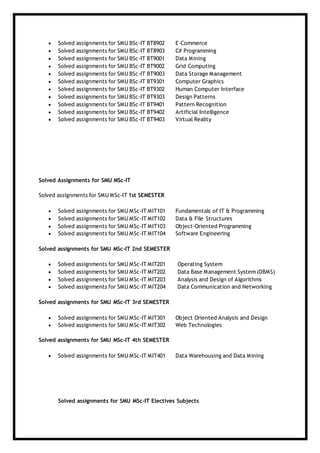 Solved assignments | PDF