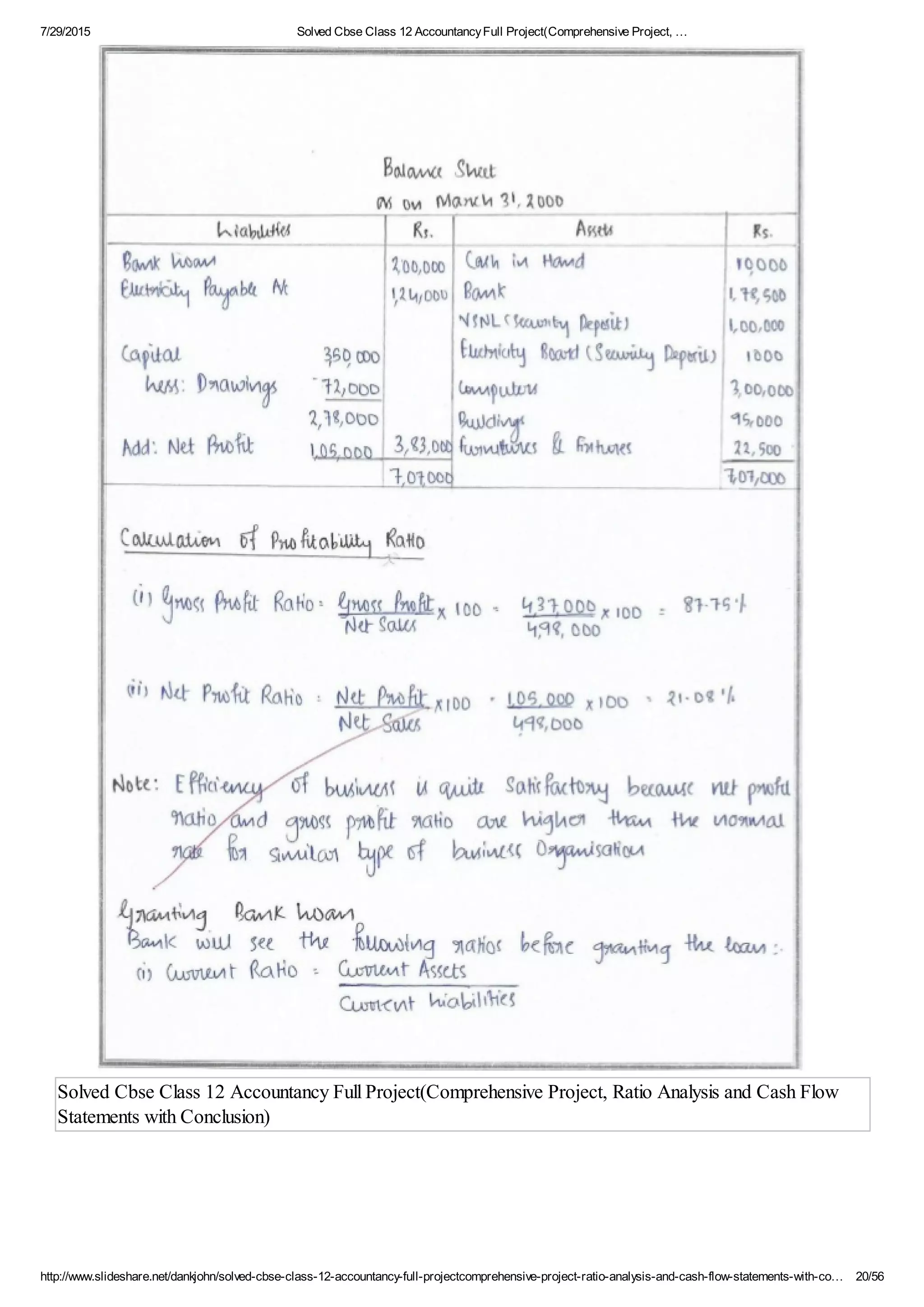Solved cbse class 12 accountancy full project(comprehensive project ...