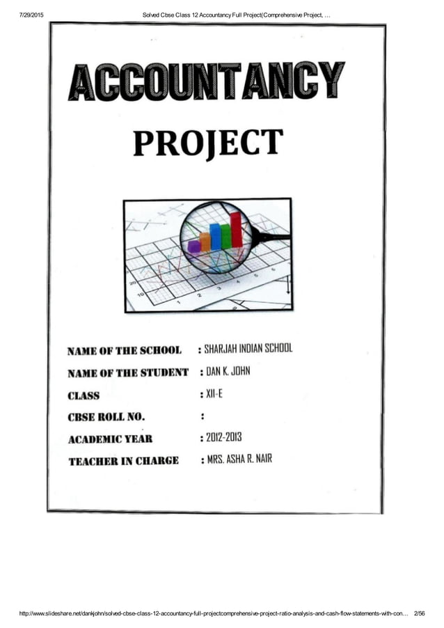 Solved cbse class 12 accountancy full project(comprehensive project ...